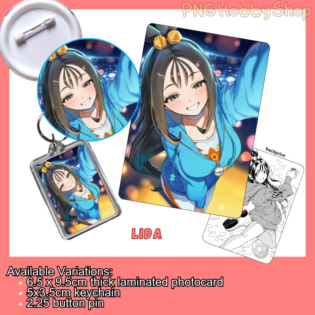 Lida Pokemon Legends: Z-A Anime Collectible Photocard Button Pin ...