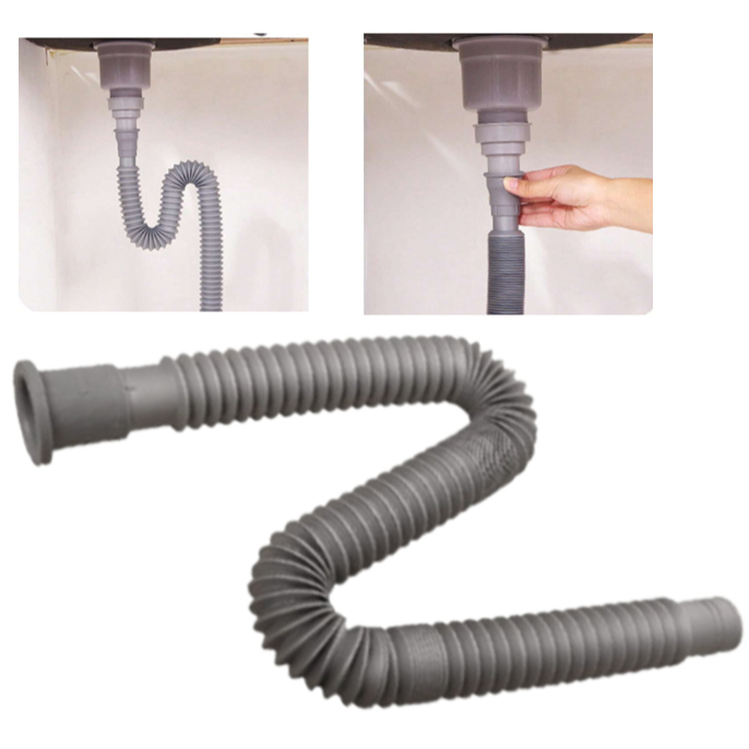 HW017 -Plastic Flexible Kitchen Sewer Pipes General Kitchen Basin Water ...