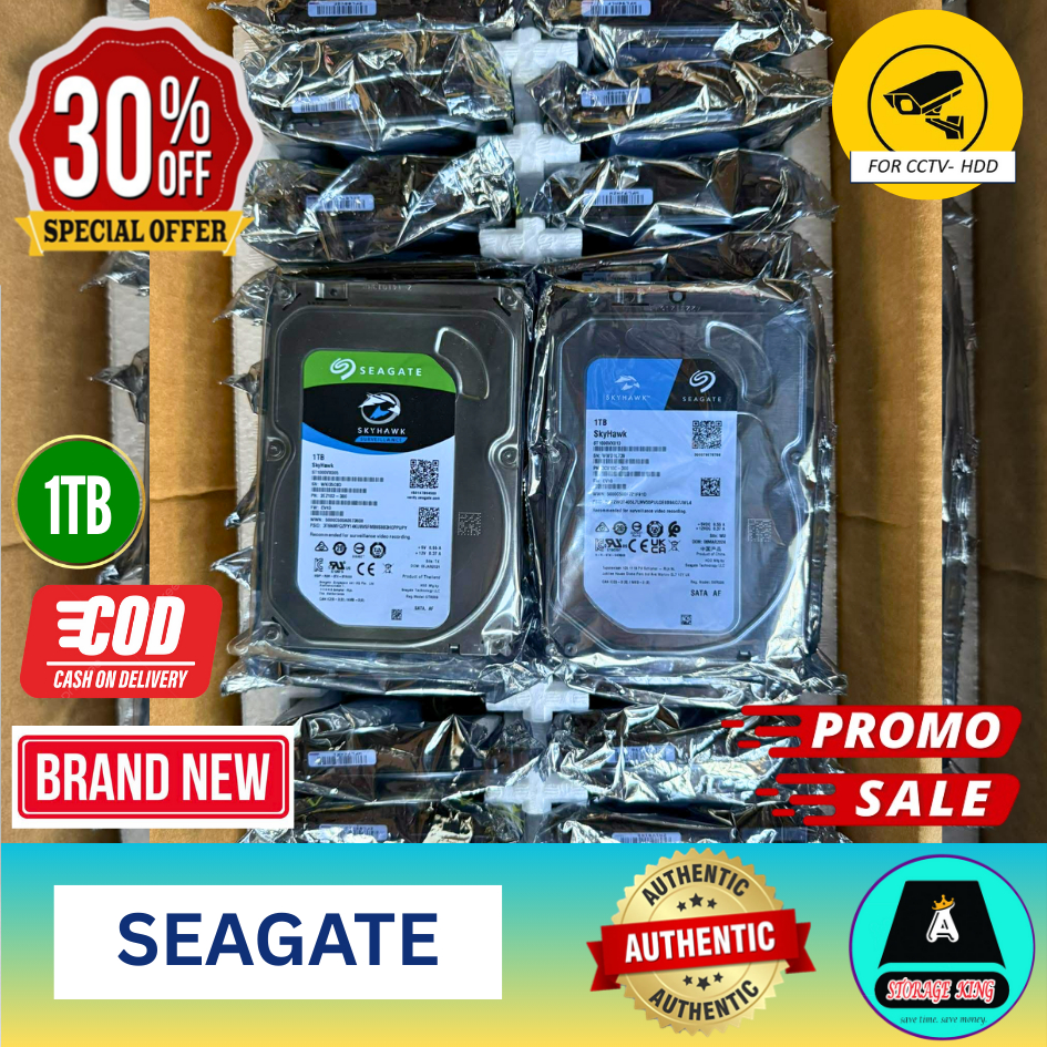 Seagate Skyhawk 1TB CCTV Surveillance Hard Disk Drive (for CCTV) SATA 3 ...
