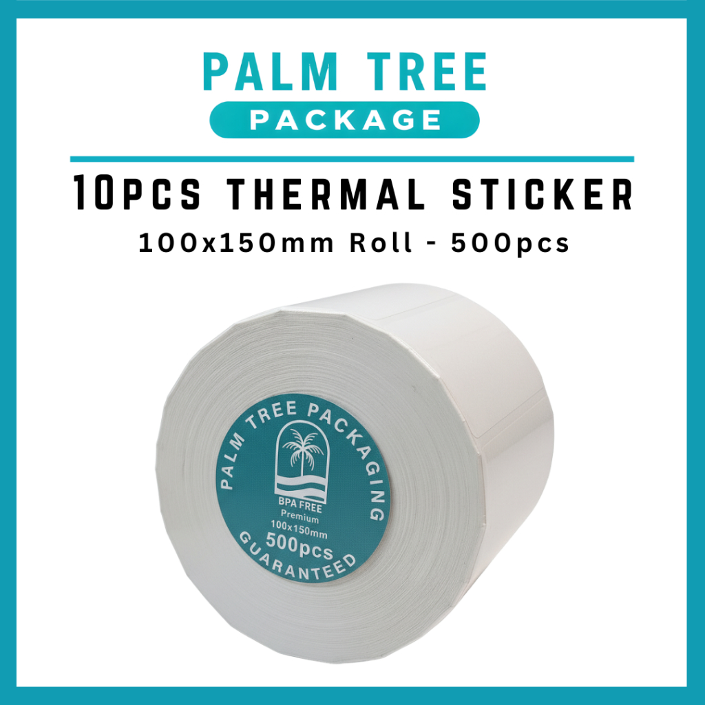 [WAYBILL STICKER] A6 500pcs 100x150mm Roll Thermal Shipping Label ...