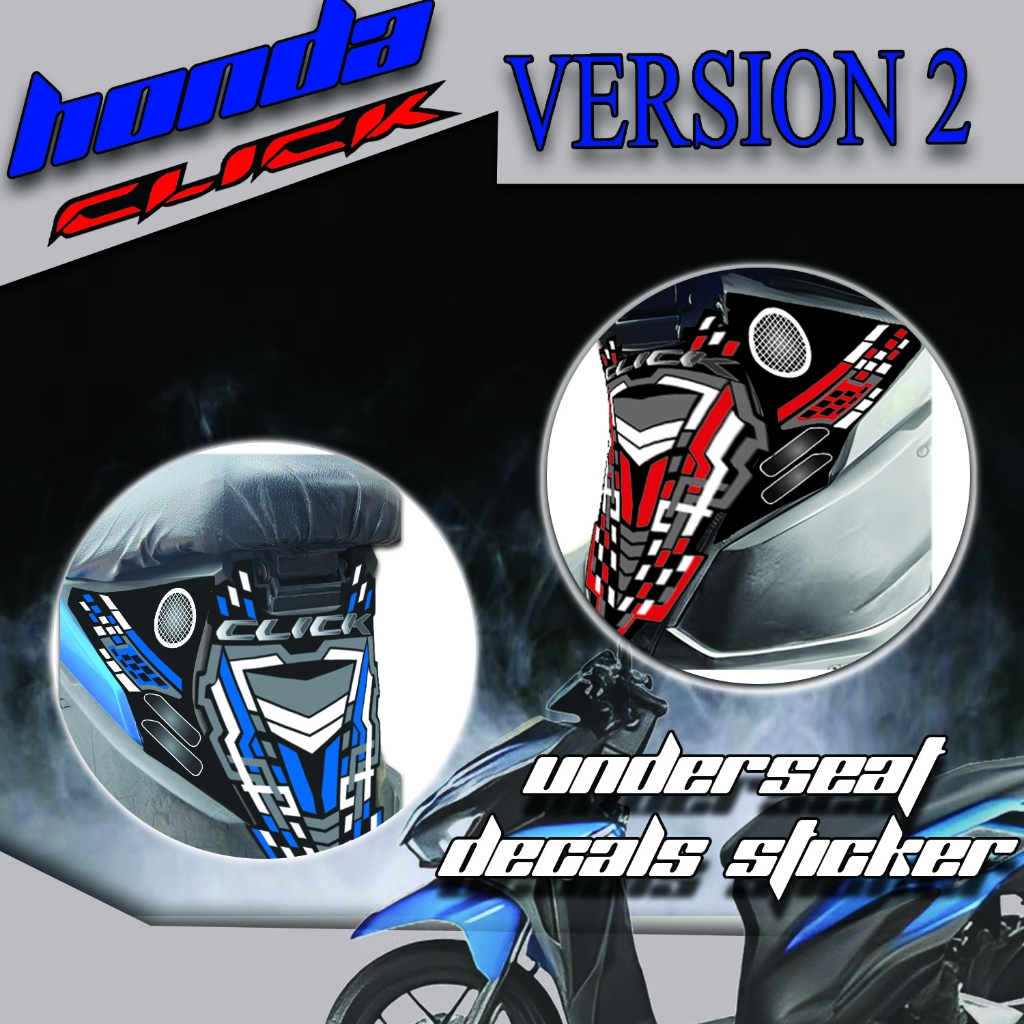 HONDA CLICK UNDERSEAT STICKER DECALS FOR VERSION 2 MOTORCYCLE/ NEW ...