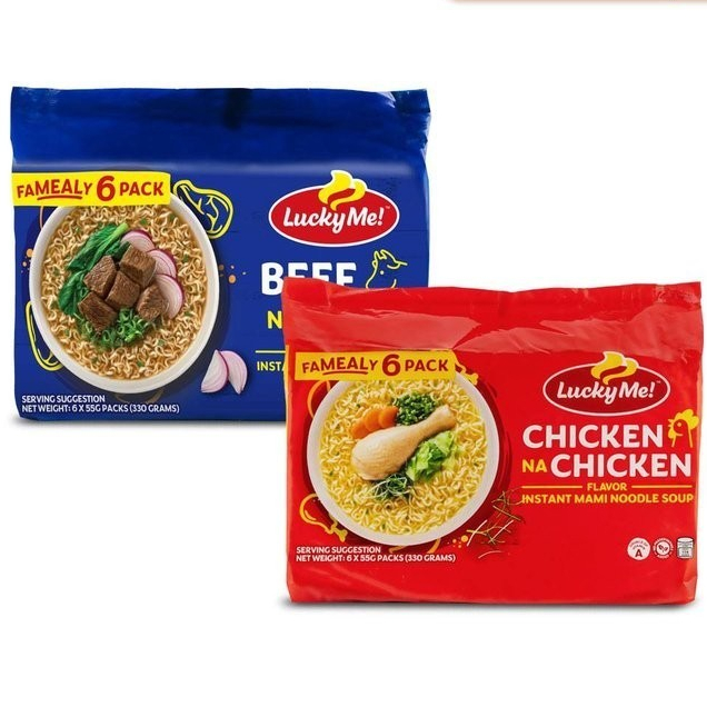 Lucky Me Instant Mami Beef/Chicken – 6s Family Pack (55g each) | Shopee ...