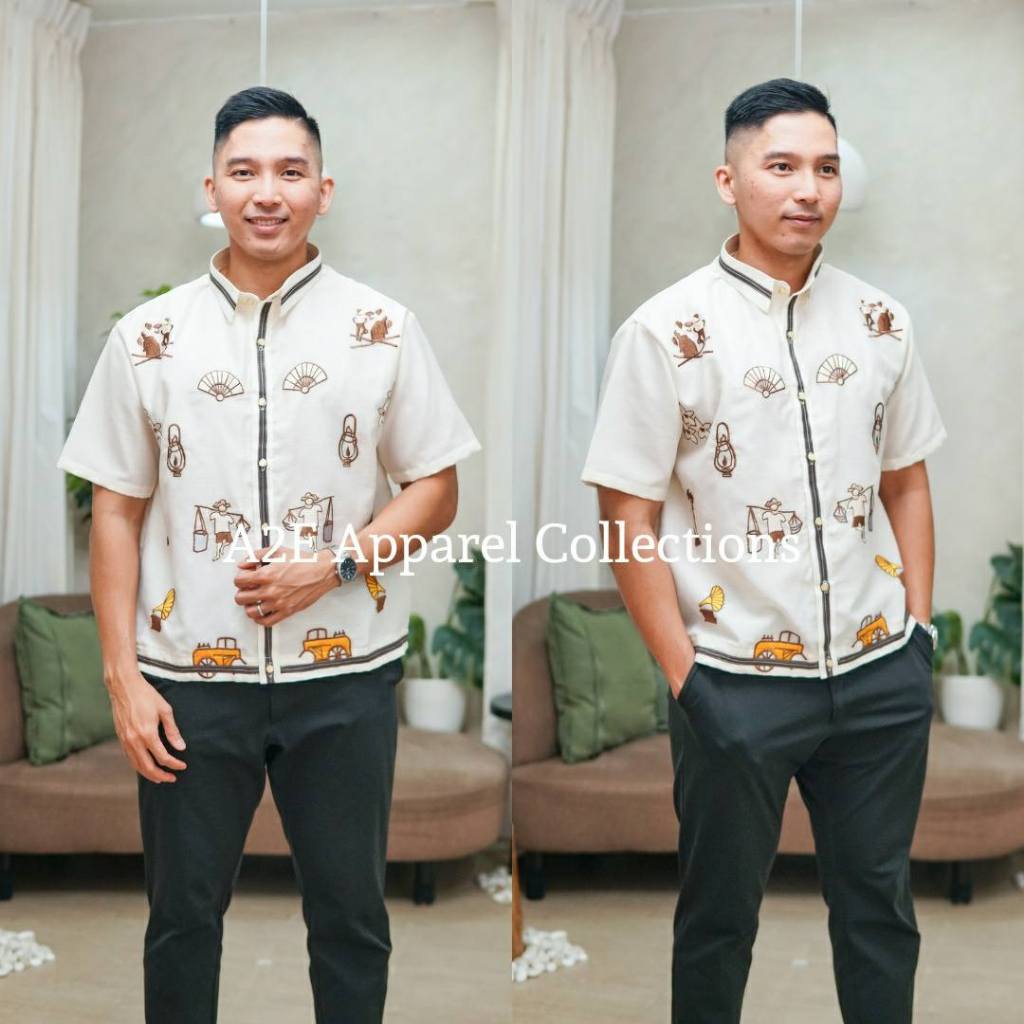 A2E | John Barong | Filipiniana Modern Barong Tagalog Polo for Men ...