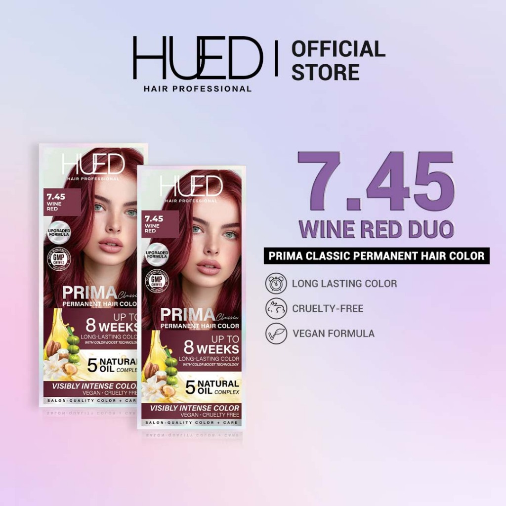 PRIMA Classic Duo Pack Permanent Hair Color - 7.45 Wine Red | Shopee ...