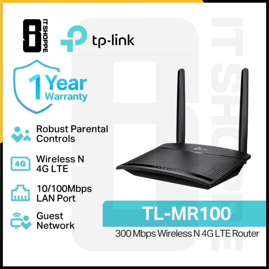 It Shoppe TP-Link Sim card Router TL-MR100 300Mbps Wireless N 4G LTE ...