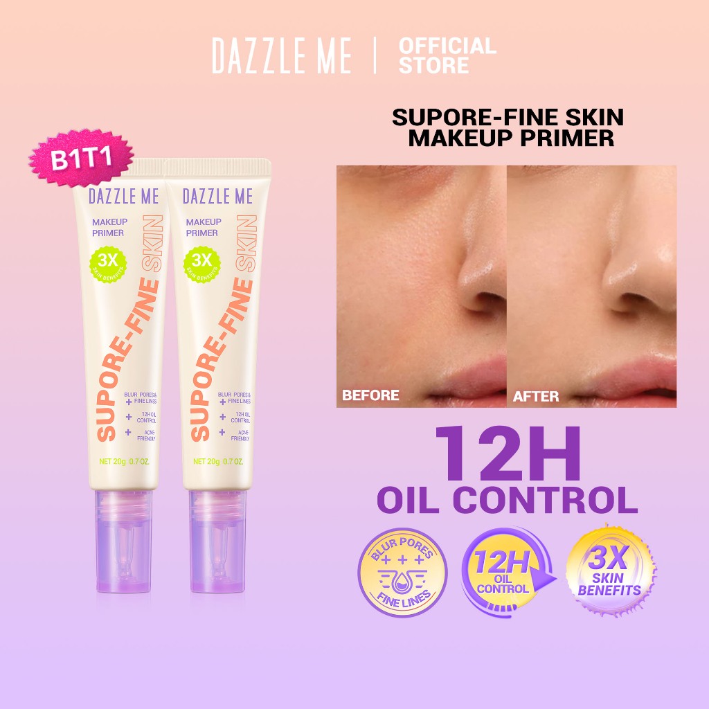 DAZZLE ME Supore-Fine Skin Makeup Primer | Pore Blurring Oil Control ...