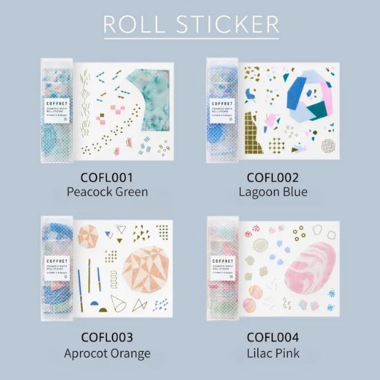 KINGJIM: NEW HITOTOKI COFFRET ROLL STICKERS - 8 SHEETS (2 SHEETS X 4 ...