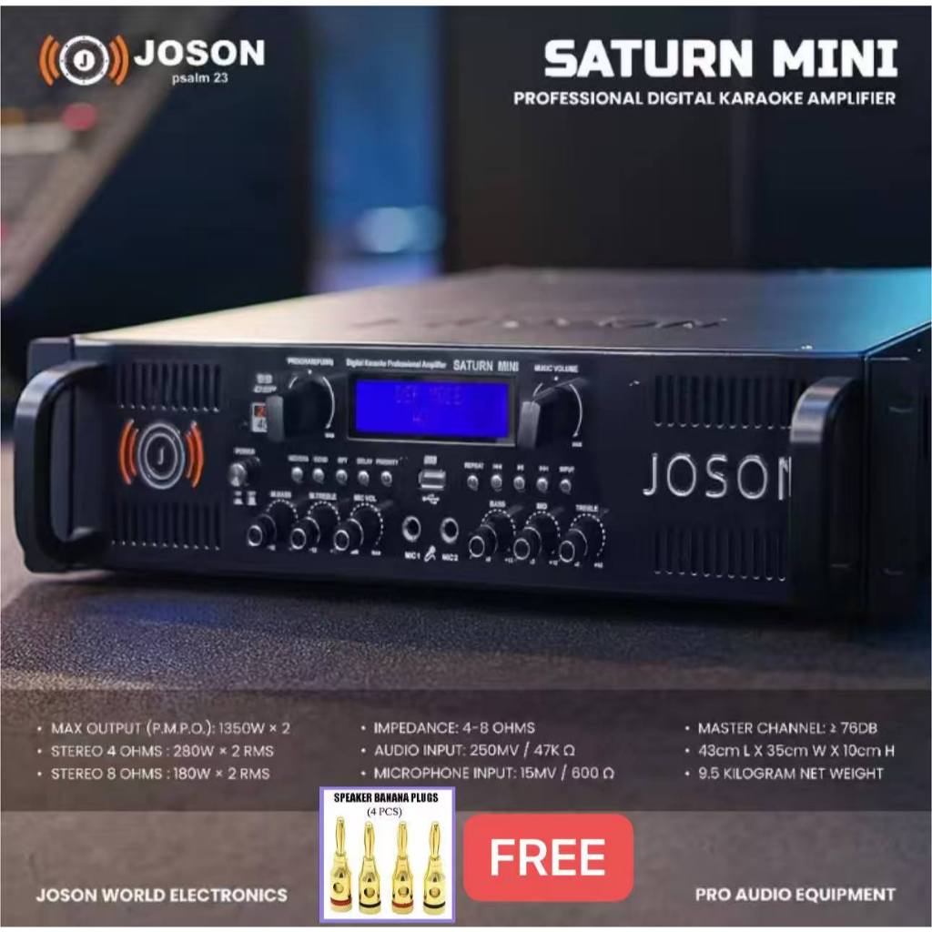 JOSON SATURN MINI Professional Digital Power Amplifier 1350W PMPO USB ...