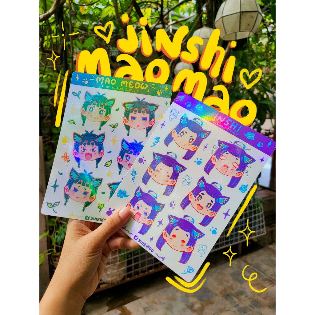 Maomao & Jinshi Sticker Sheets | Apothecary Diaries Vinyl Kiss Cut ...