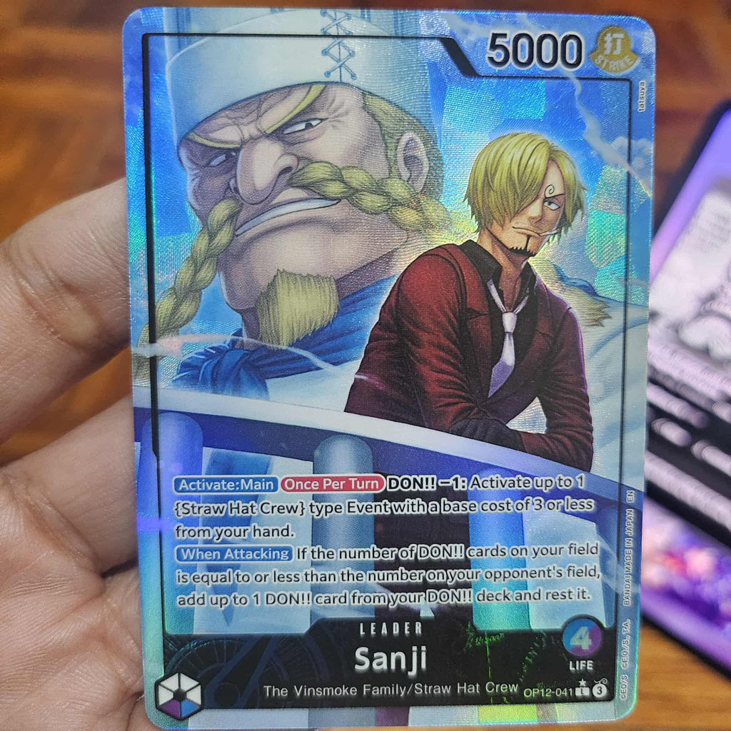 One Piece TCG ENGLISH Alternate Leader Card PR OP12-041 Sanji | Shopee Singapore