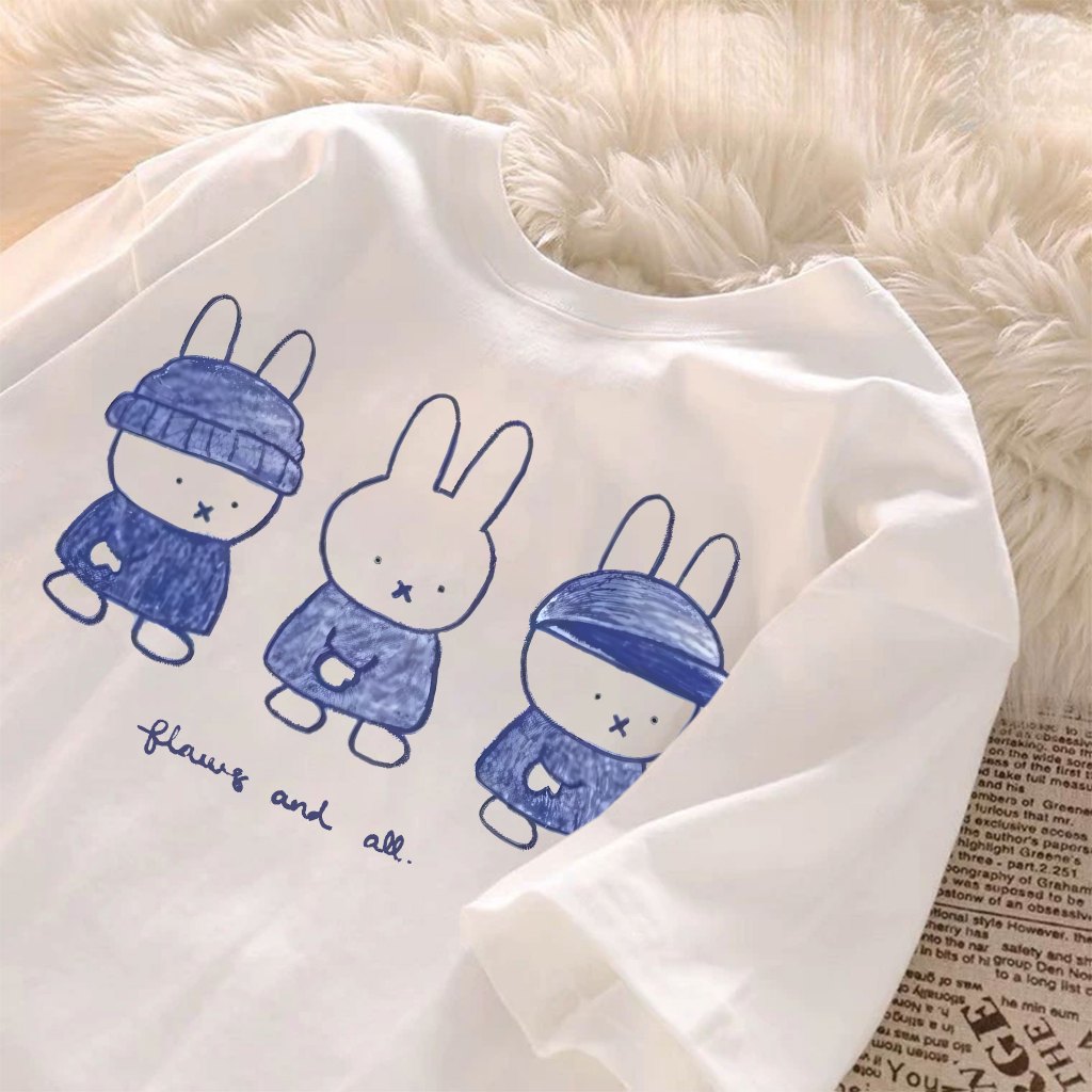 【220G 100%Cotton】SISI Miffy w2e | Thrift Apparel T Shirt Miffy T Shirt ...