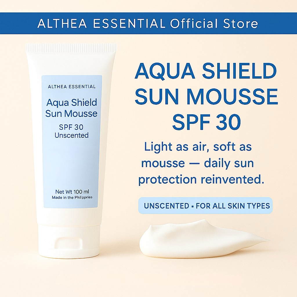 ALTHEA ESSENTIAL Aqua Shield Sun Mousse SPF 30 – Lightweight Unscented ...