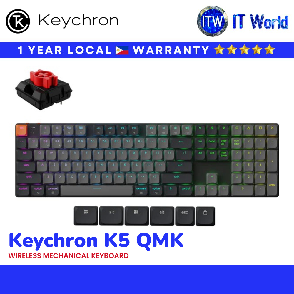 Keychron K5 QMK RGB Backlight Hot Swappable Wireless Mechanical ...