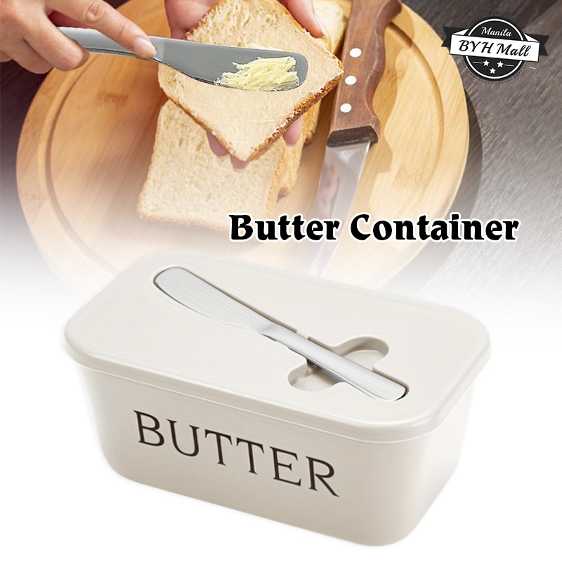 Large Butter Container Butter Box Sealed Storage Box With Butter Cutter ...