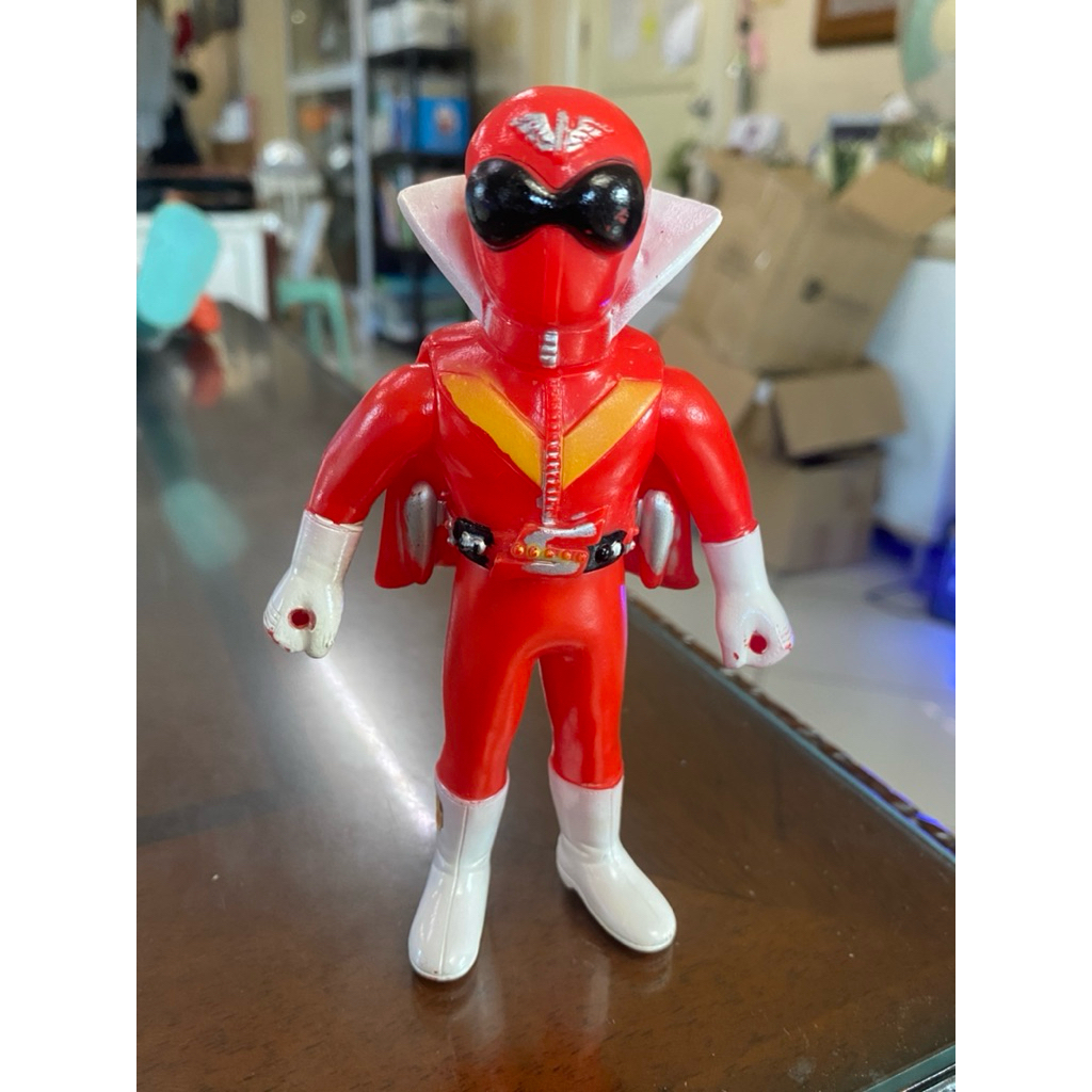 Popy Himitsu Sentai Gorenger Aka ranger Red Tokusatsu Vintage Soft ...