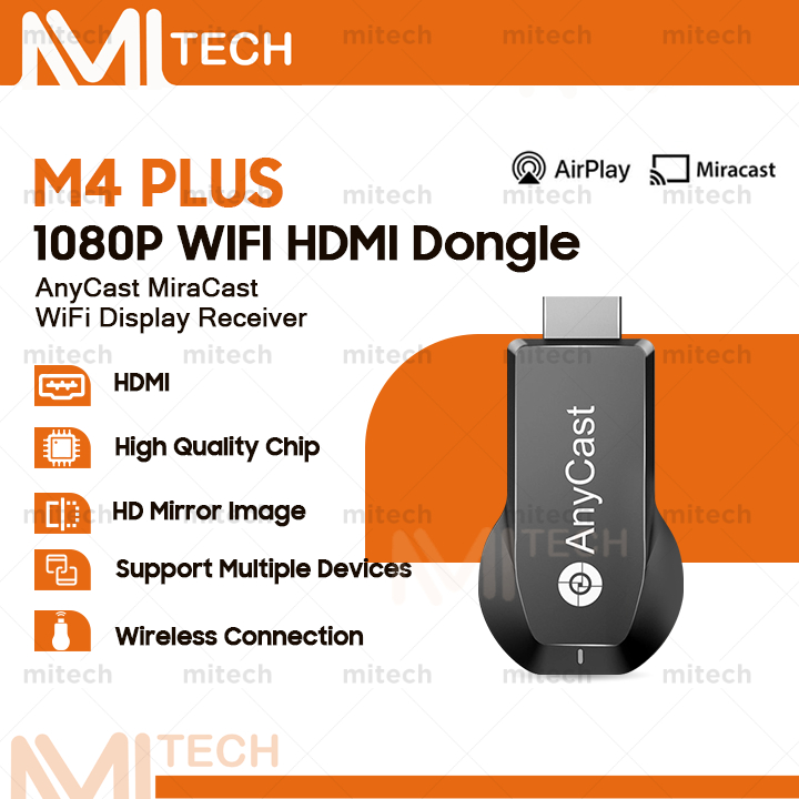 Anycast M4 Plus 1080P Miracast Wireless WIFI HDMl Device Universal ...