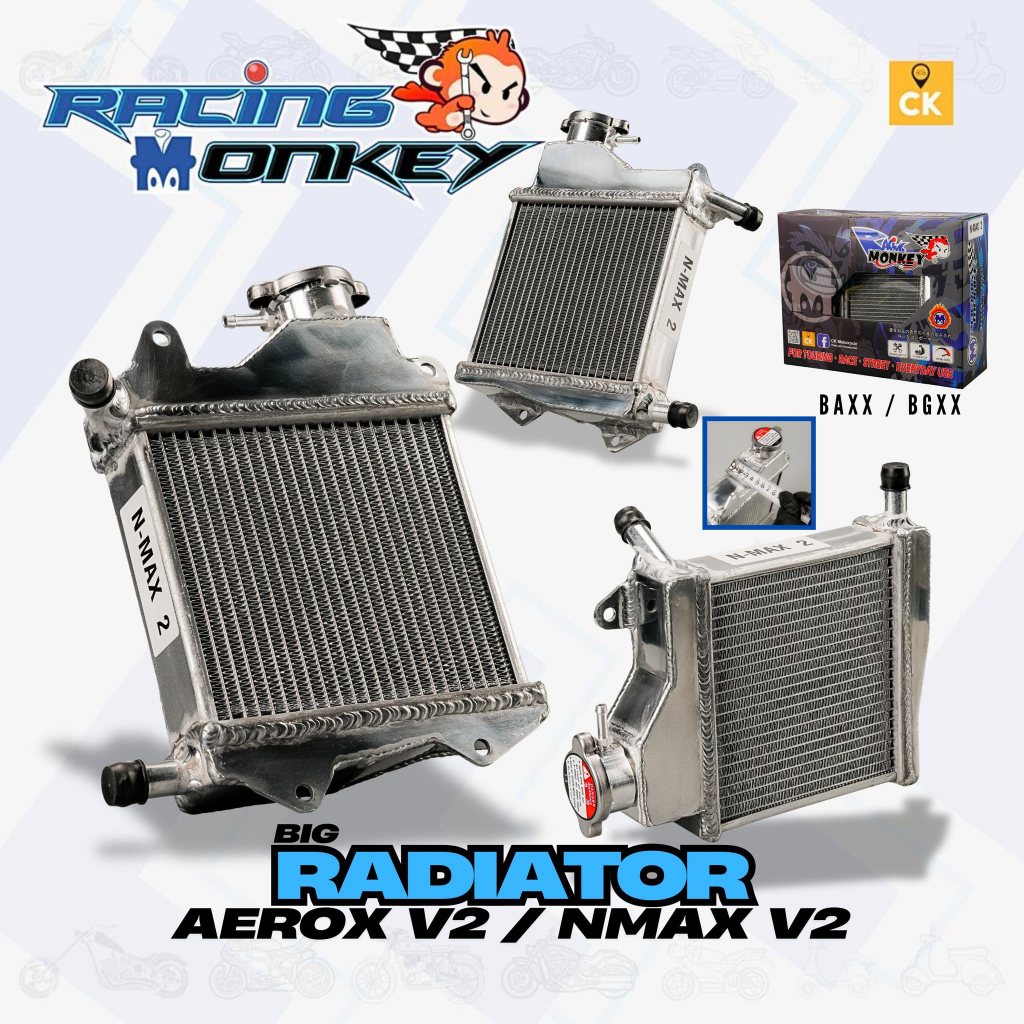 Racing Monkey Big Radiator for NMAX V1/ NMAX V2/ AEROX V2 | Shopee ...