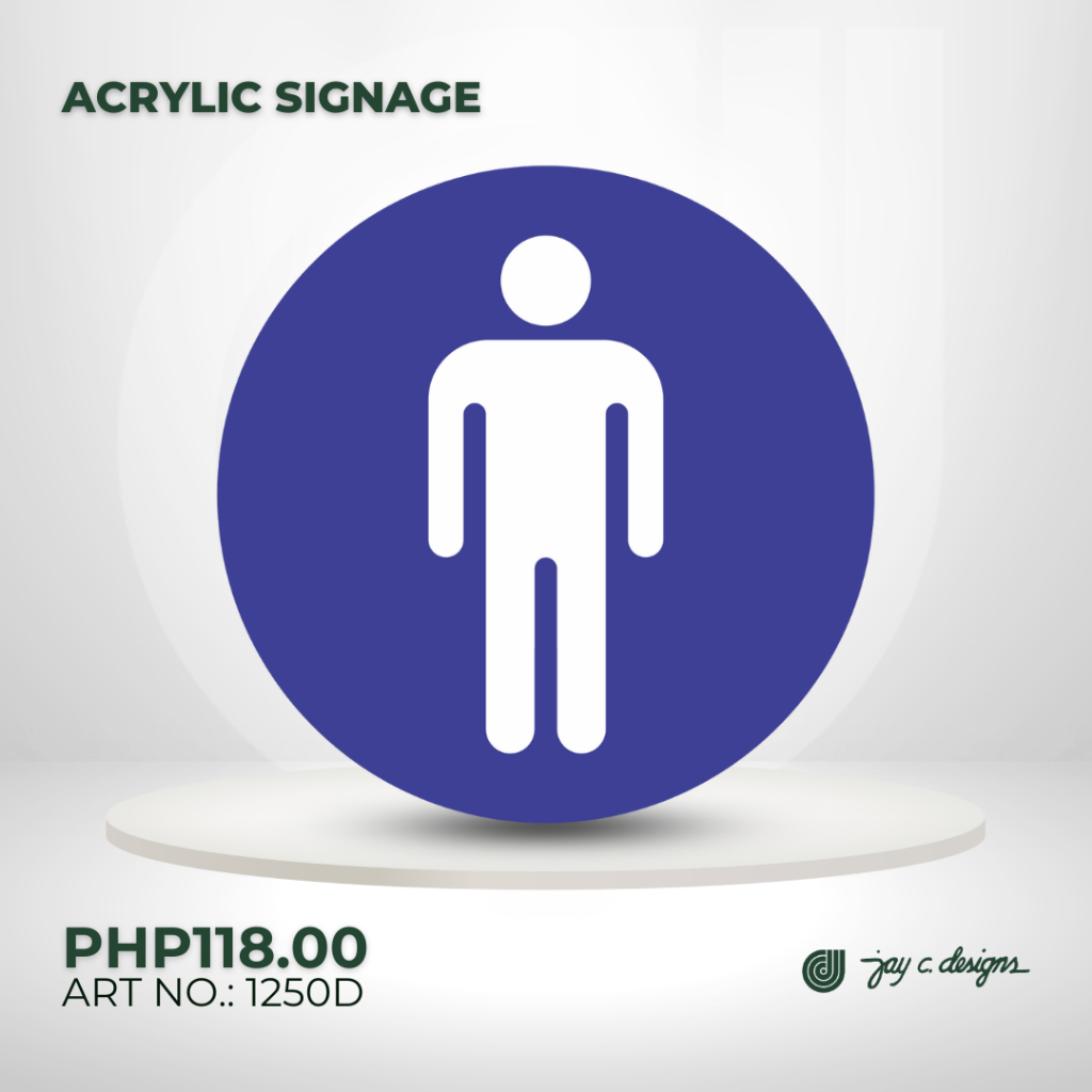 Male Acrylic Restroom Sign Public Toilet Door Sign Bathroom Signage ...