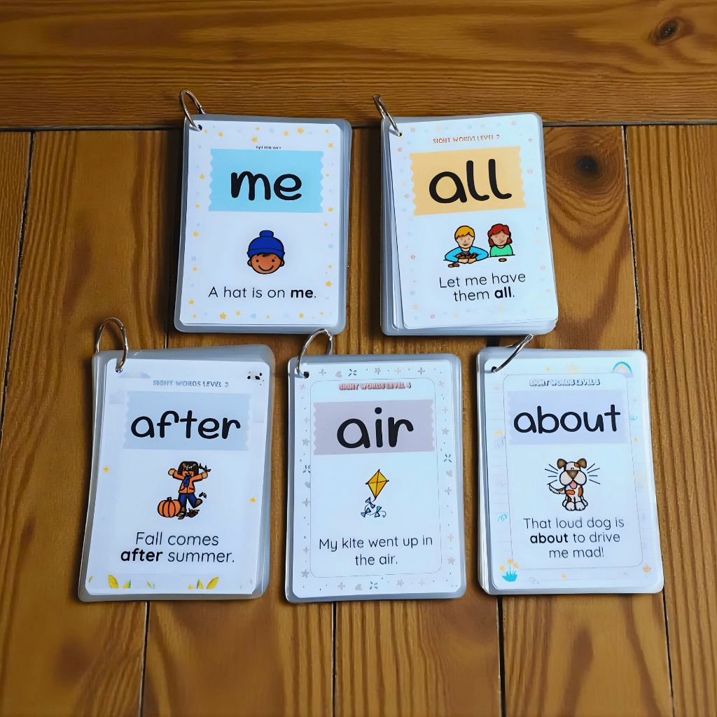 44 Sight Words with Sentences Laminated Flashcards for Kids for PreK ...