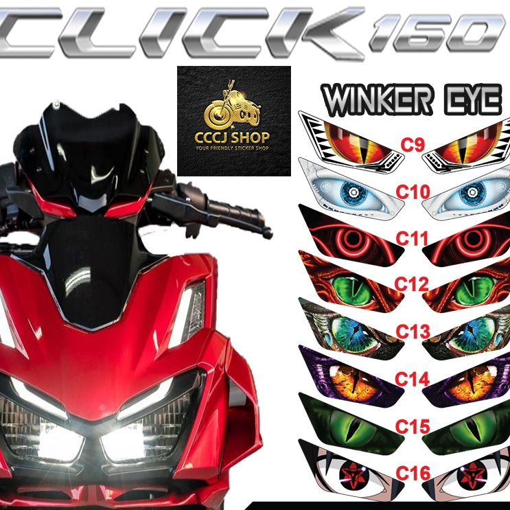 HONDA CLICK 160 WINKER EYE STICKER/TRANSPARENT/TRANSLUCENT VINYL ...