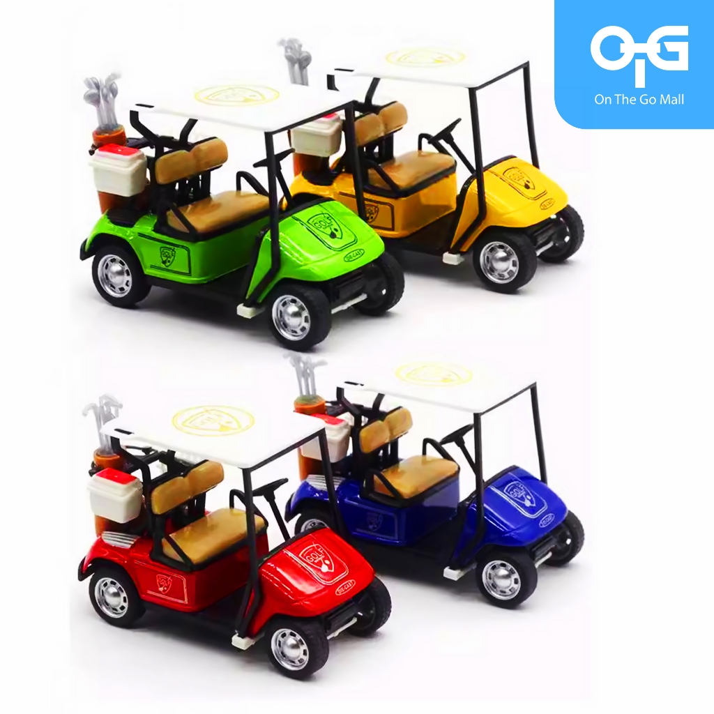 On The Go Mall Mini Golf Cart Metal Pull Back Action Cart 1:36 Scale ...
