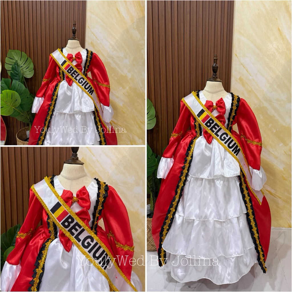 Belguim/France/Spain Costume for United Nation With Free Sash | Shopee ...
