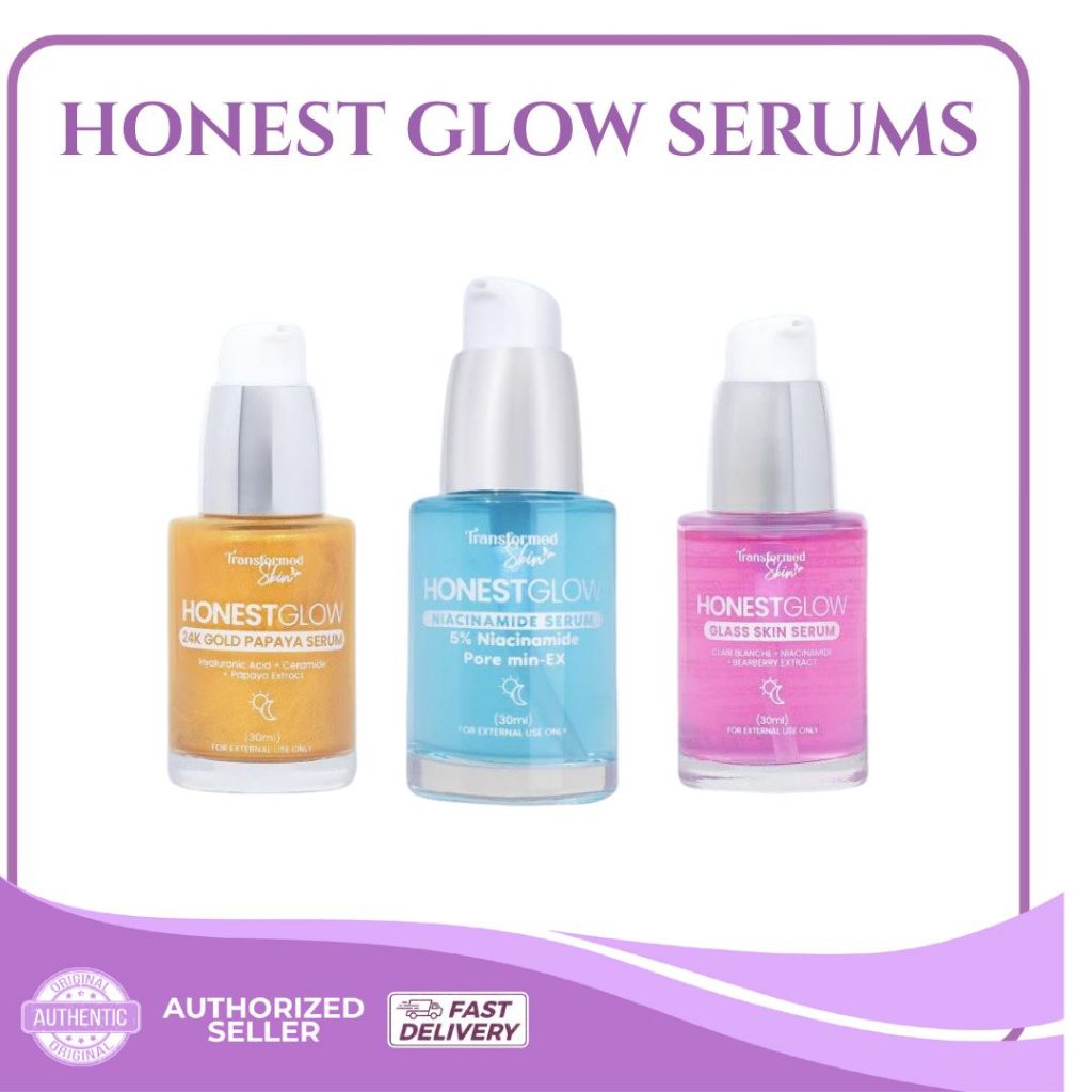 HONEST GLOW NIACINAMIDE - GLASS SKIN - 24K GOLD SERUM | Shopee Singapore