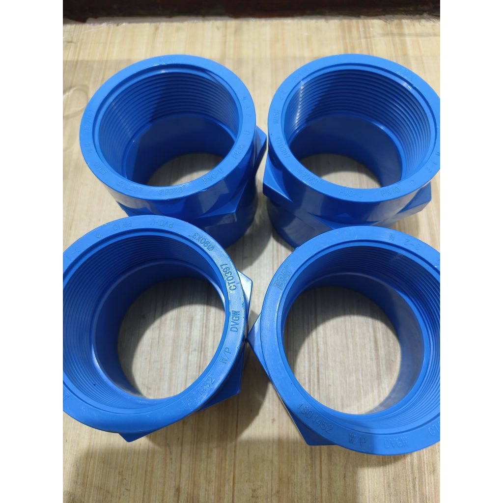PVC BLUE FEMALE ADAPTOR 2 1/2(75MM) 3 (90MM) 4 (110MM) | Shopee Singapore