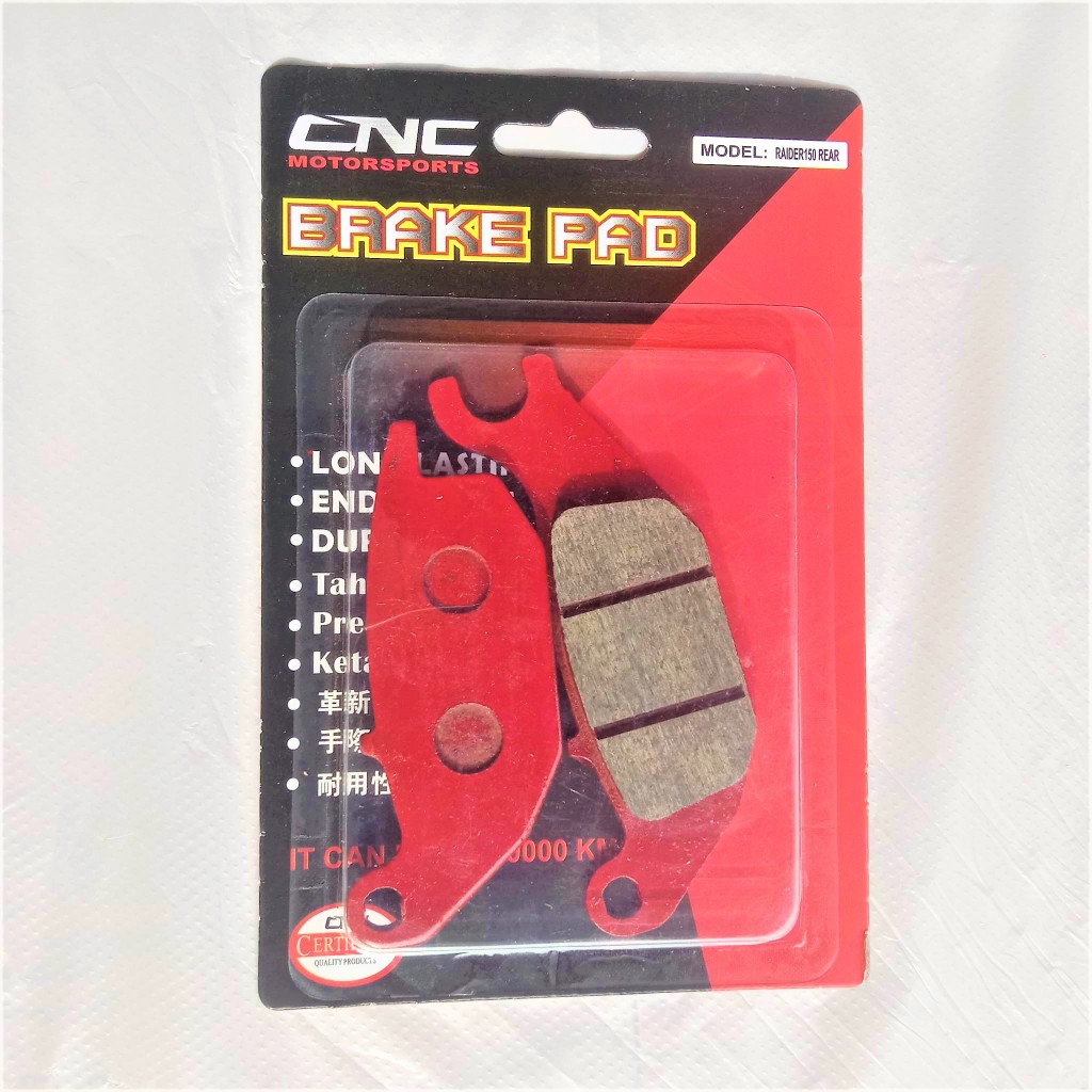 CNC BRAKE PAD FOR SUZUKI RAIDER 150 REAR ONLY | Shopee Singapore