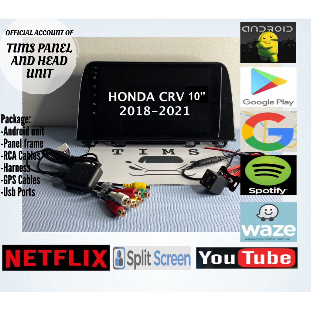 HONDA CRV 2018 2019 2020 2021 10” Android Head Unit IPS and AHD SCREEN | Shopee Singapore