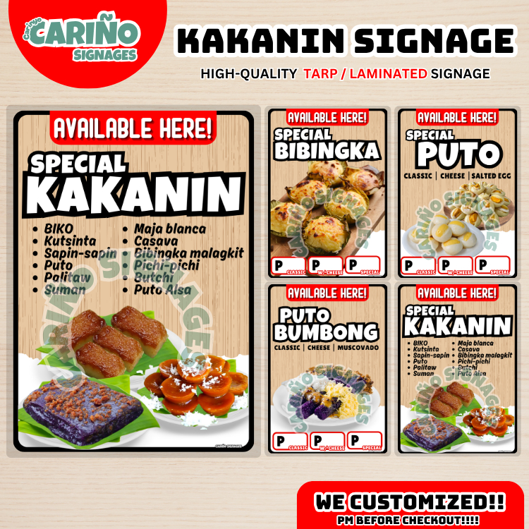 Laminated - Pinoy Kakanin | Puto Bumbong Signages | Bibingka Signages ...