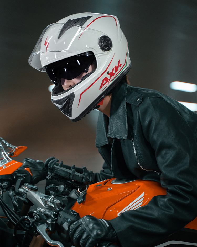 AXK/AKA Motorcycle helmet Street motorcycle helmet Dual Visor/Full face ...