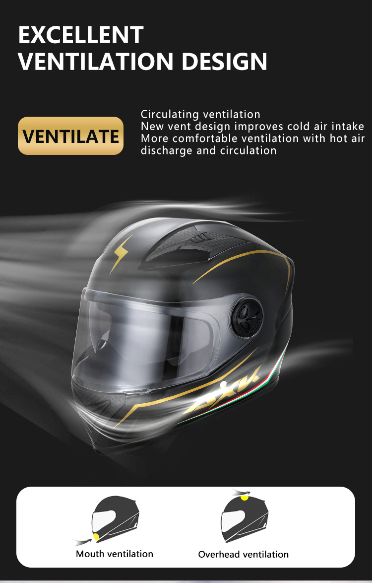 AXK/AKA Motorcycle helmet Street motorcycle helmet Dual Visor/Full face ...