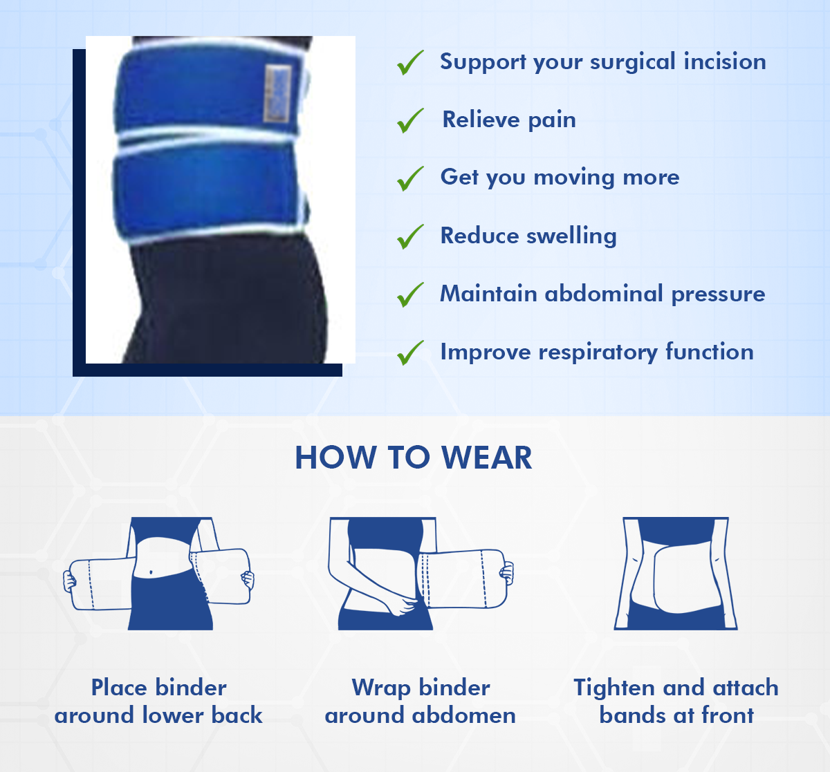 LONGBONE Abdominal Binder | Post-Surgical Support Belt | Shopee Singapore