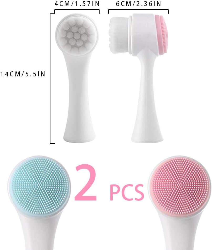 2 in 1 Multi Function Facial Exfoliating Cleaning Makeup Face Massager ...