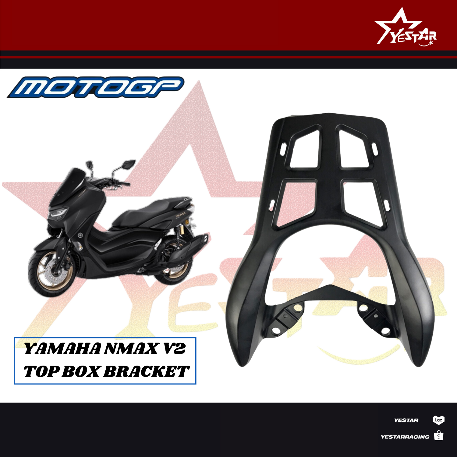 YESTAR PH Yamaha Nmax 2020 v2 version 2 Beast Gryphon Bracket Top Box Bracket Grab Bar ...