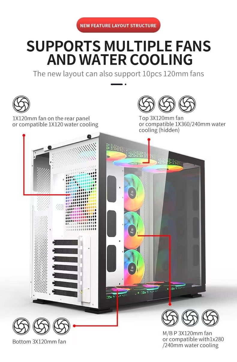 YGT V1 Dual Chamber ATX Tempered Glass Gaming Case | Shopee Singapore