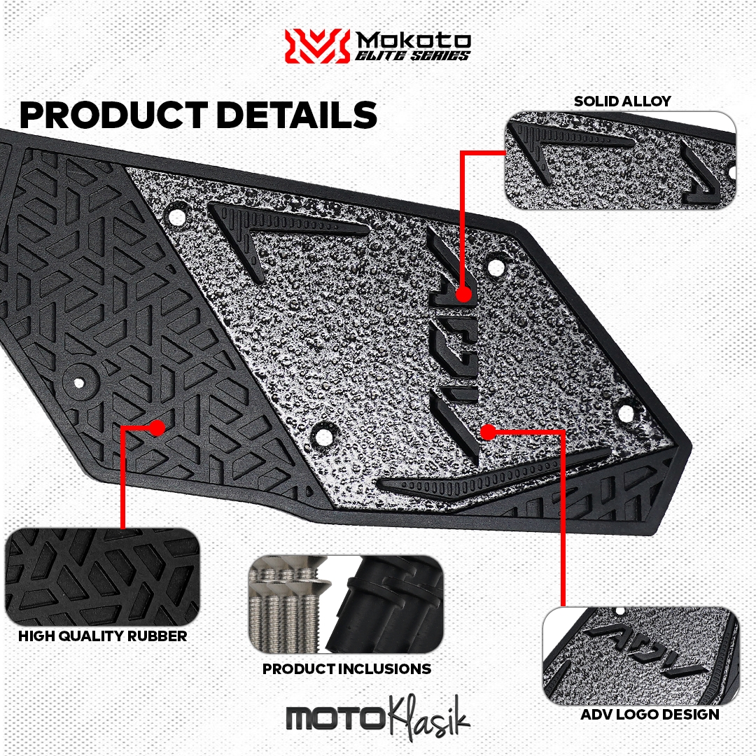 MOKOTO ELITE SERIES HONDA ADV 160 ALLOY MATTING ANTI SCRATCH MOTO-EMA ...