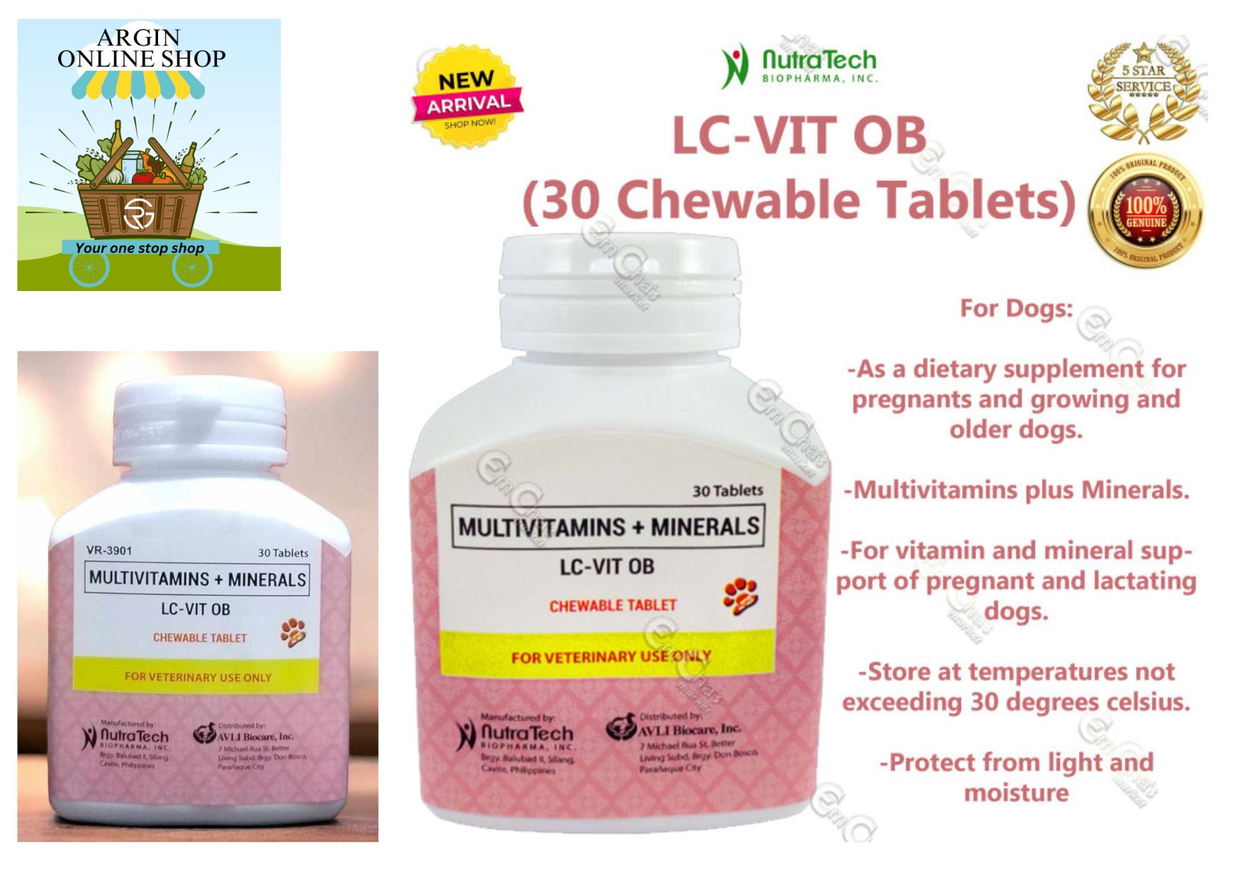 LC-VIT OB (Multivitamins and Minerals) For Pregnant and Lactating Dogs ...