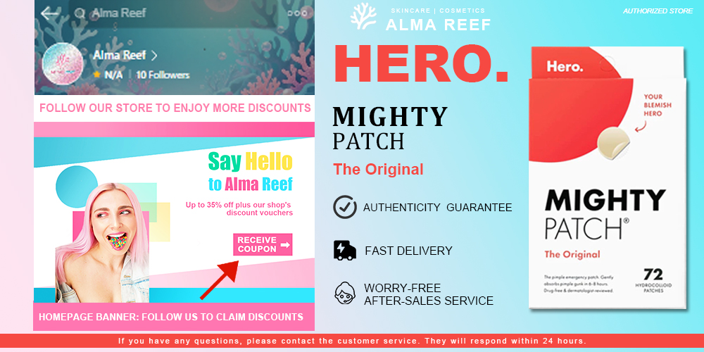 Hero Mighty Patch Natural Colloidal Acne Patch–Mild Non-Irritating ...