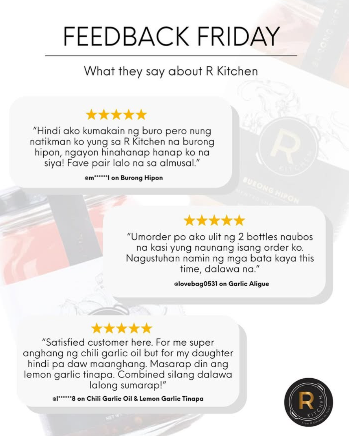 RKITCHEN 250 g Filipino Premium Bottled Gourmet – 16 Flavors: Chili ...