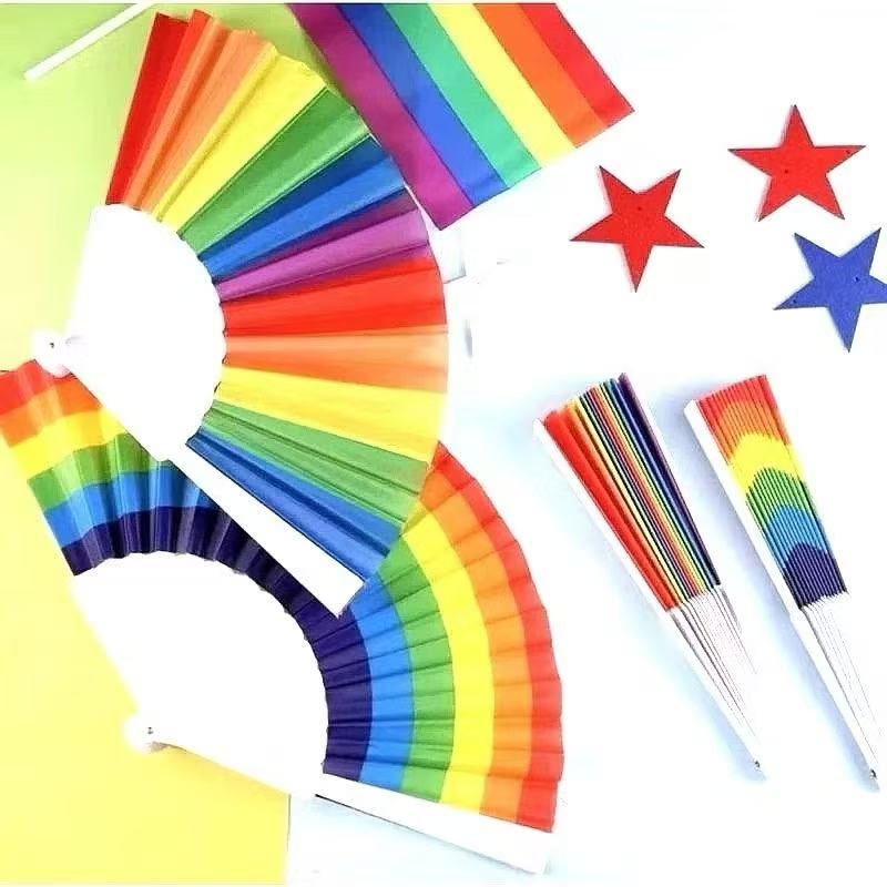 Philippines Flag Fan Abaniko Pamaypay Rainbow fan Plastic folding fan ...
