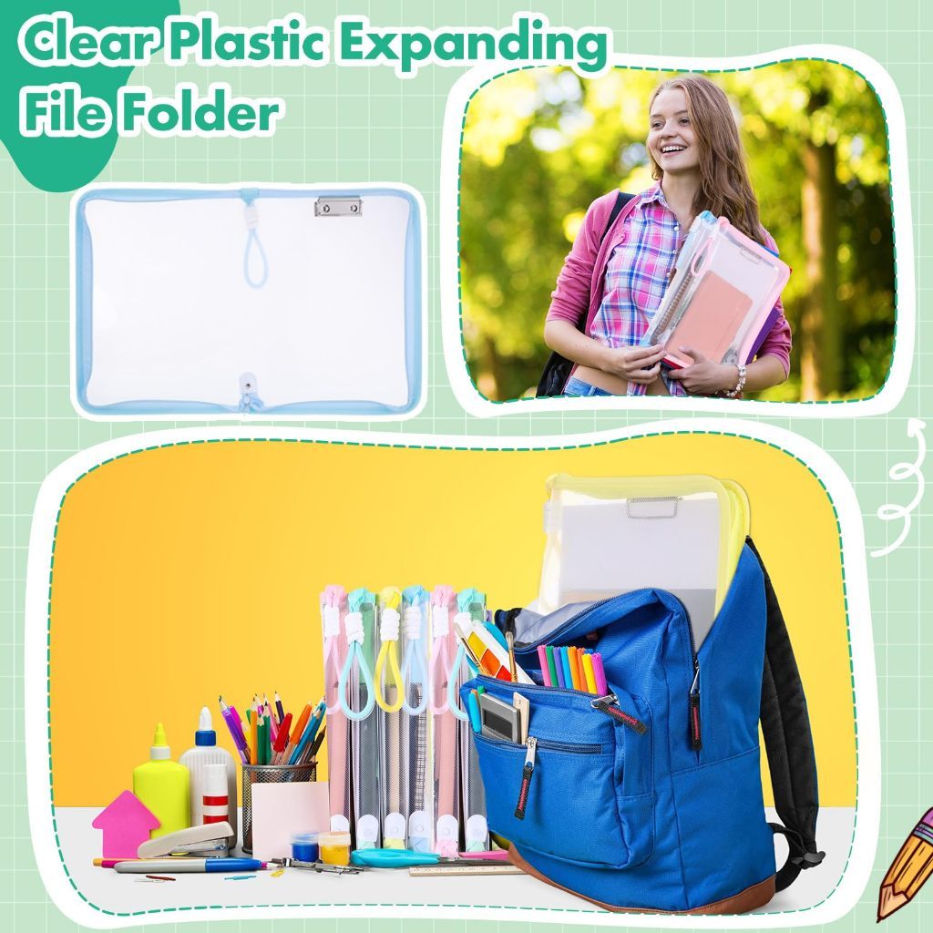 SYN QAP300 A4 ZIP FOLDER Transparent Mesh Zipper File Bag with Metal ...