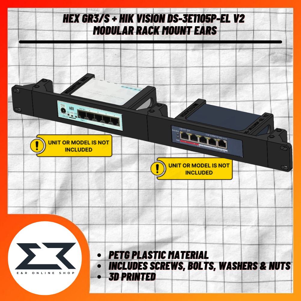 Hex Gr3 / S + DS-3E1105P-EL V2 Modular Rack Mount Ears | Shopee Singapore