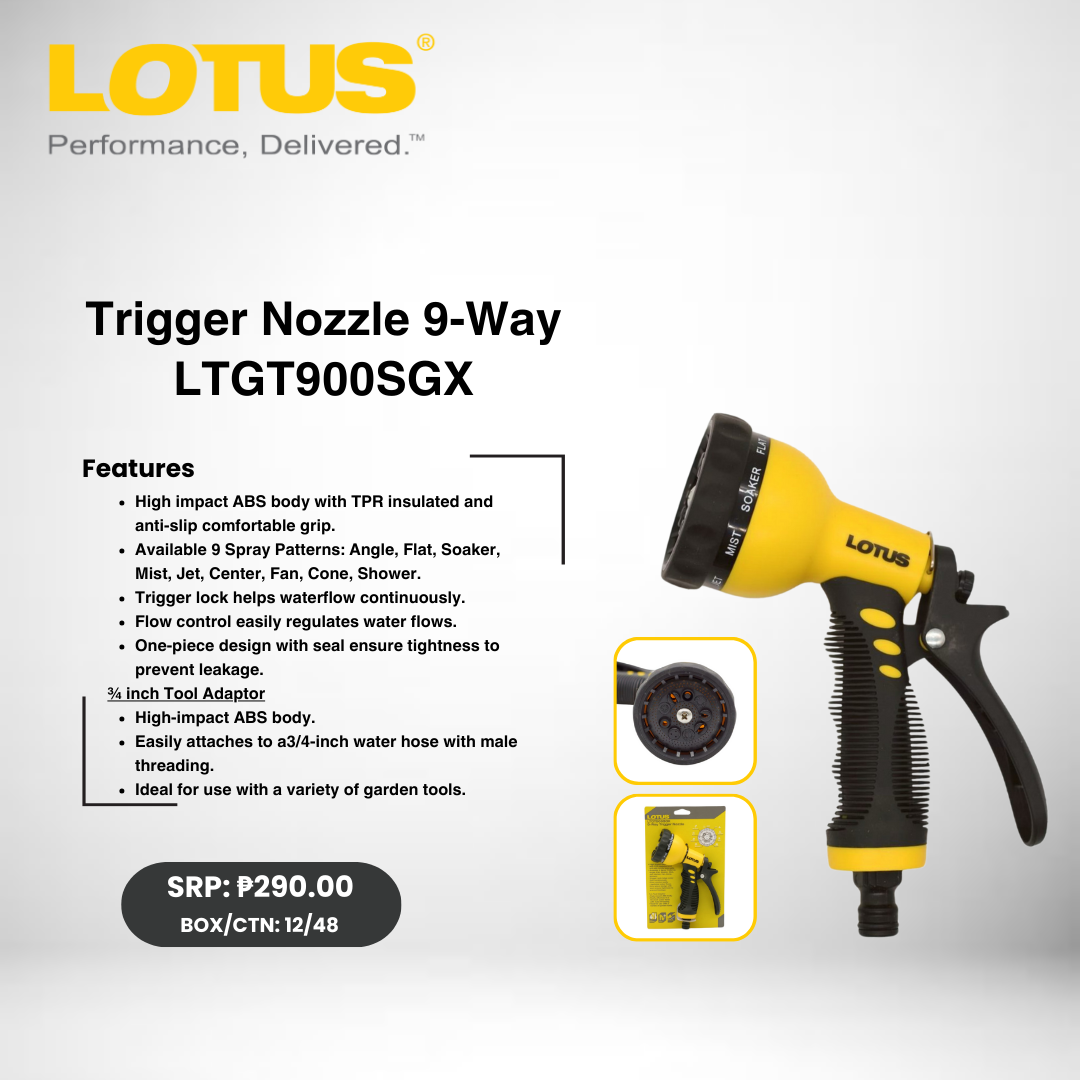 Lotus Trigger Nozzle 9-Way LTGT900SGX | Shopee Singapore