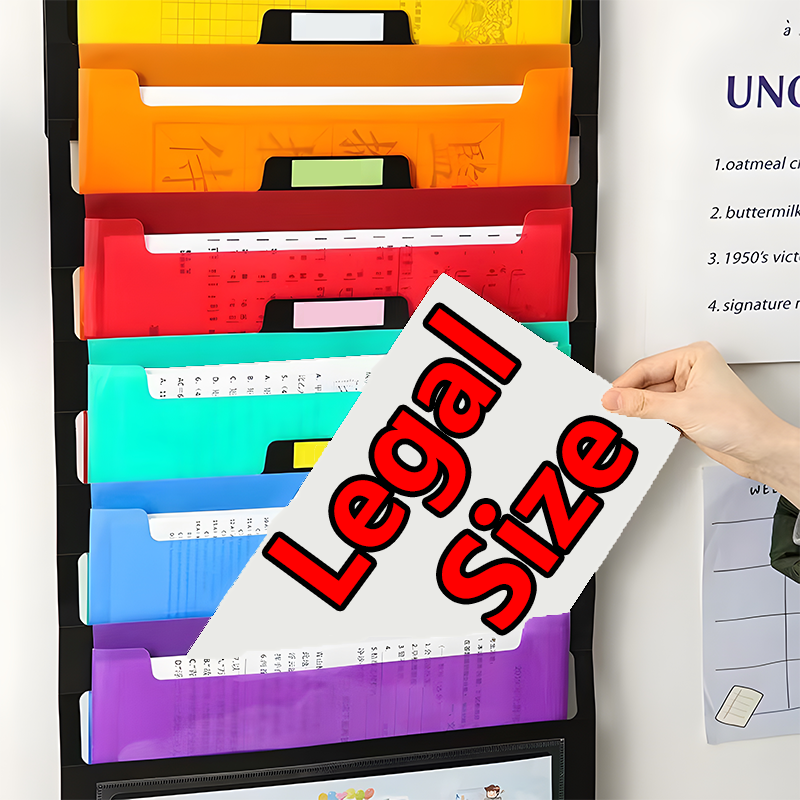 File Organizer Folder Hanging Long Size Bond Paper Wall-mounted Rainbow ...