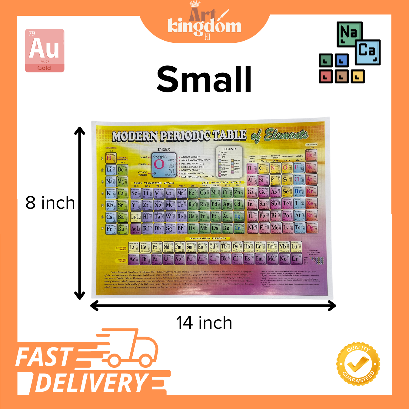 5 pcs Periodic Table Chart – Durable, Portable Study Guide | Science ...