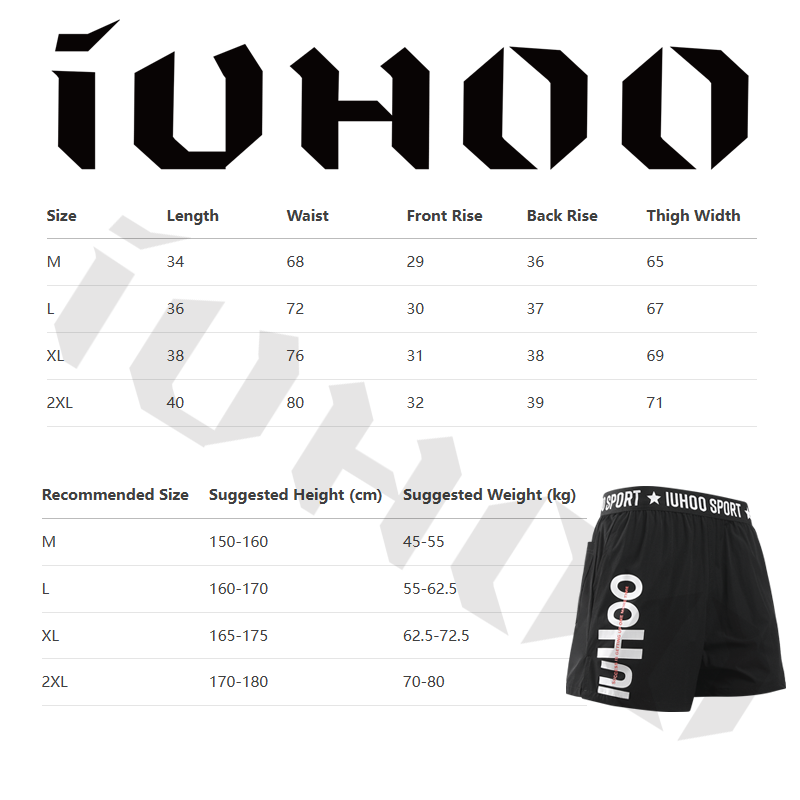 IUHOO Unisex With Inner Lining Fitness Sports Shorts GYM Shorts Drifit ...