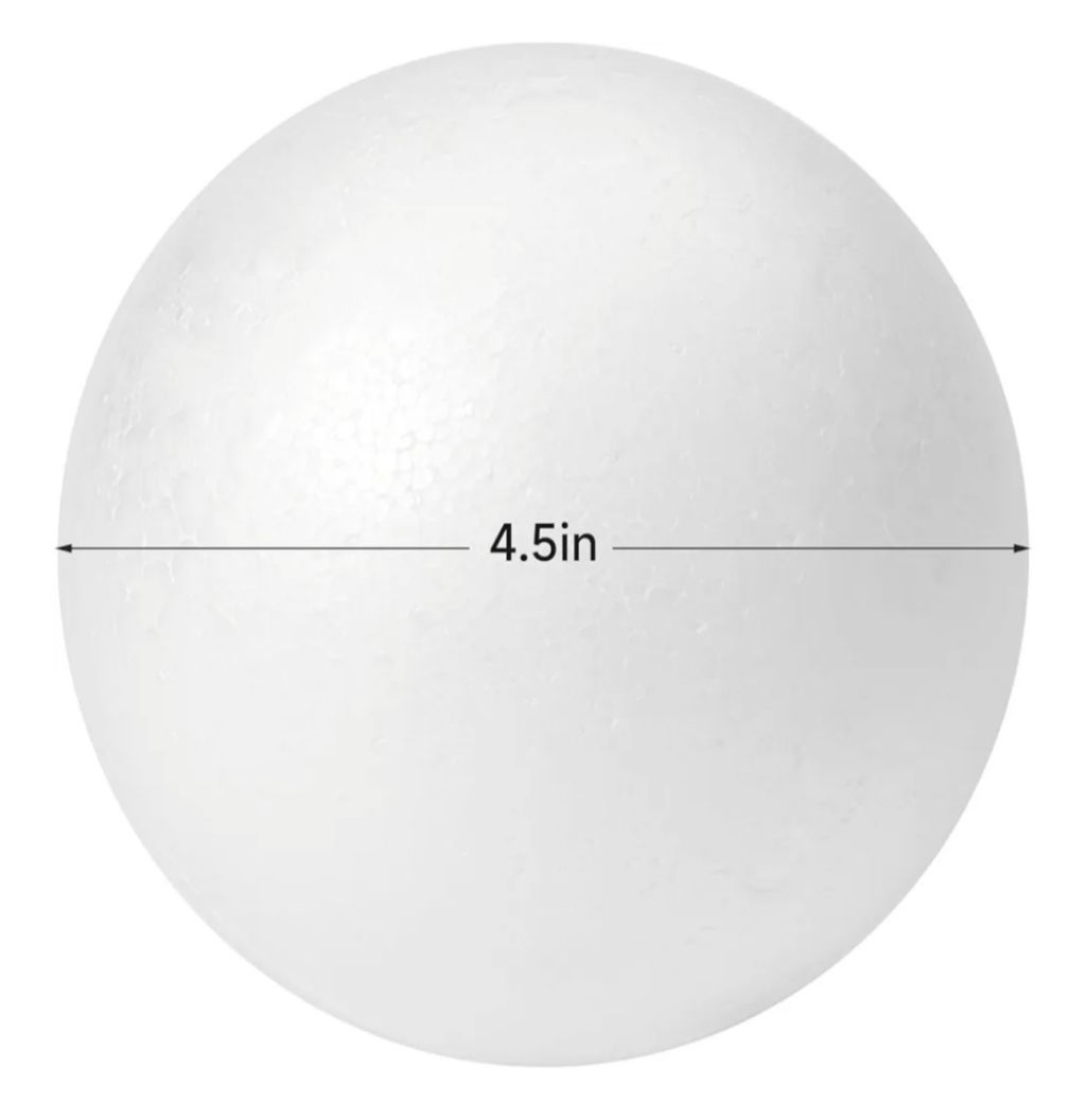 Styro Foam Ball 1 Piece of 4.5" | Shopee Singapore