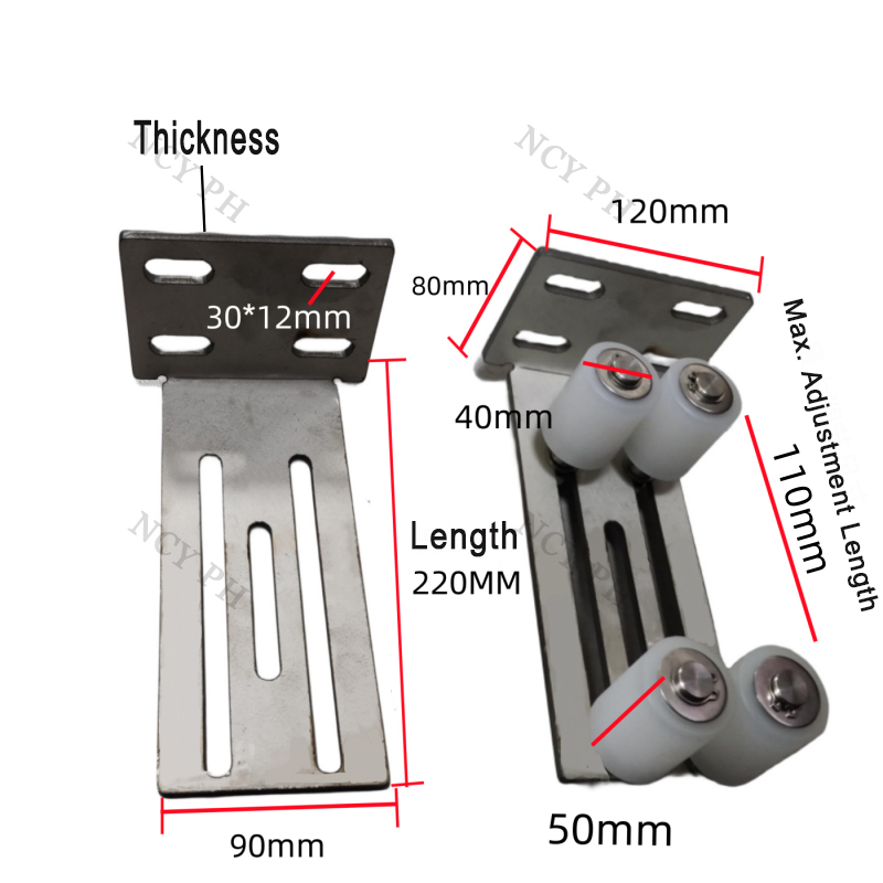 stainless Sliding Gate Top Guide Roller set with L bracket | Shopee ...